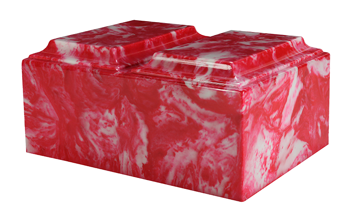 Cherry Red Companion Tuscany Cultured Marble Urn – Funeral Direct