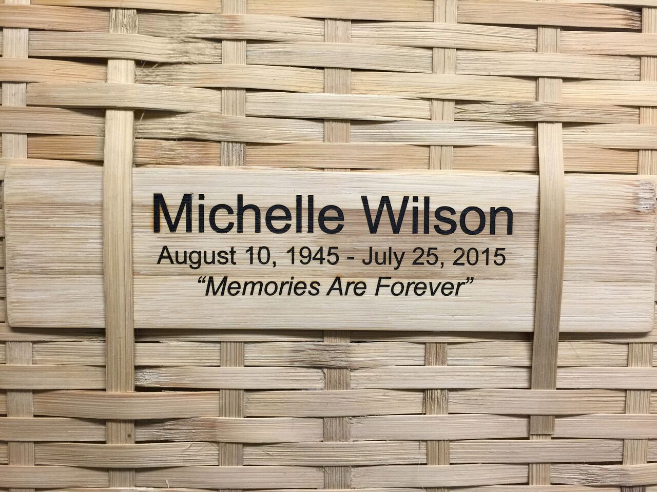 Bamboo Casket Plaques (engraved) – Funeral Direct