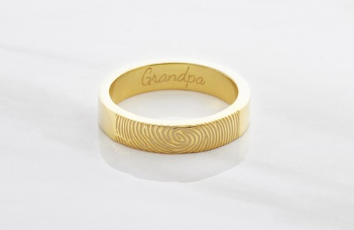 Dainty Custom Fingerprint Ring – Funeral Direct