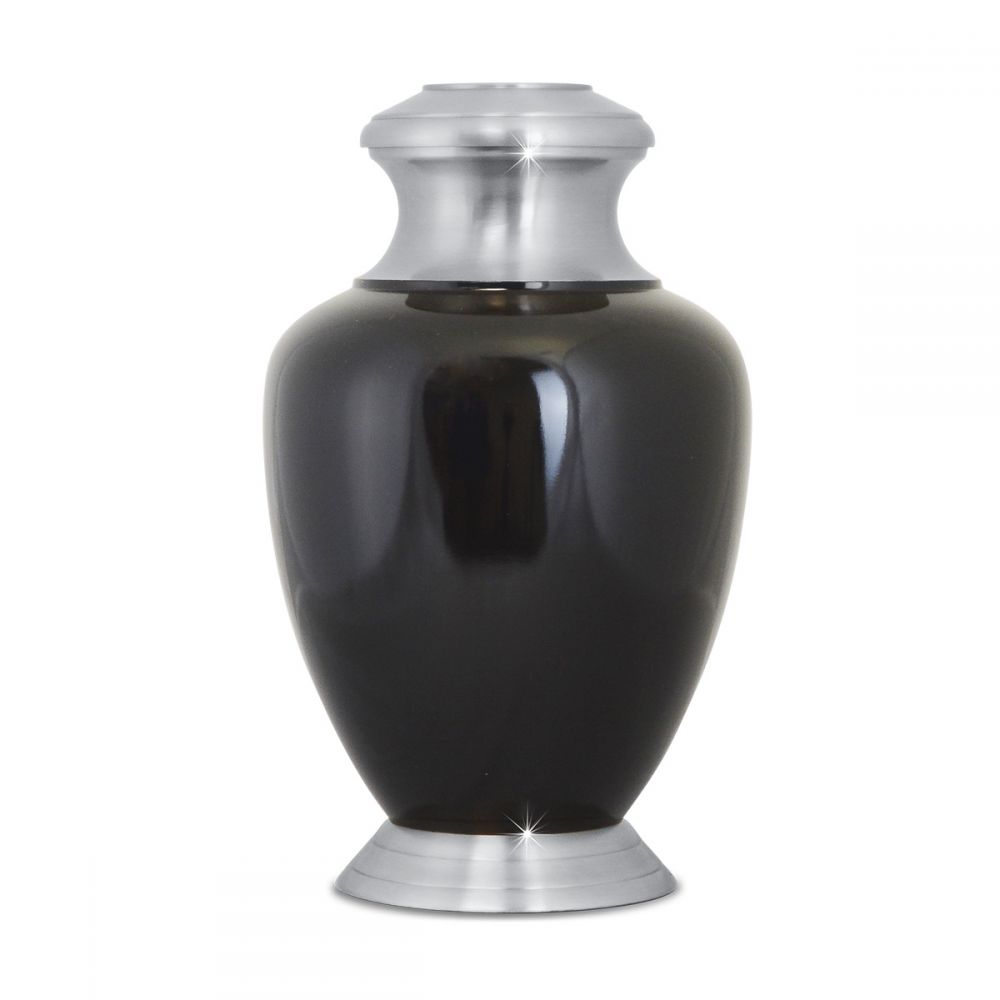 Modern Black Urn – Funeral Direct